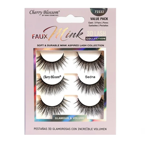 Cherry Blossom 3D Silk Lashes Sedna 3 Pack
